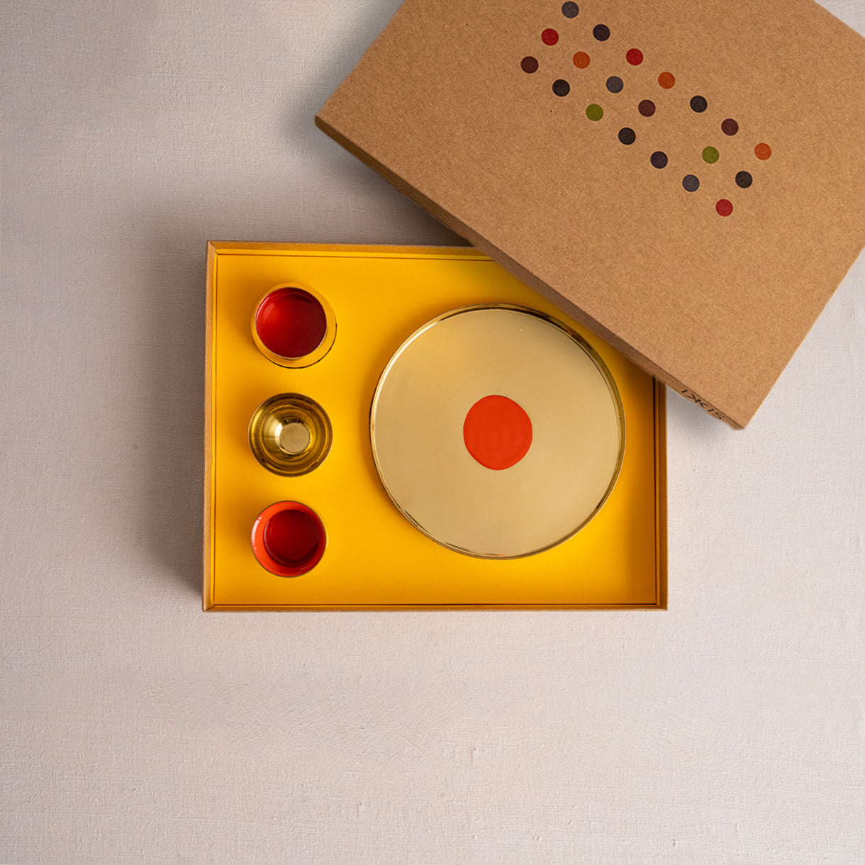 Bindu Thaali With Mini Lota Tiffin(Brass) Gift Box